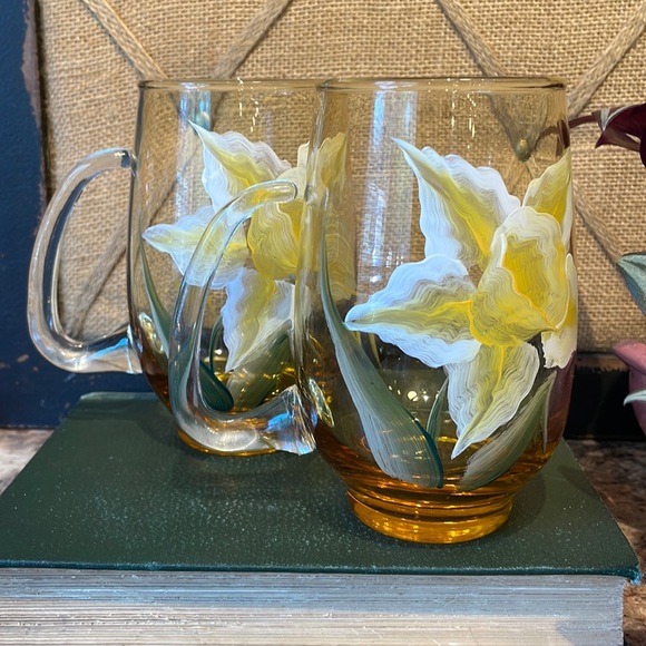 Libbey | Dining | Hand Painted Goblet Mugs | Poshmark